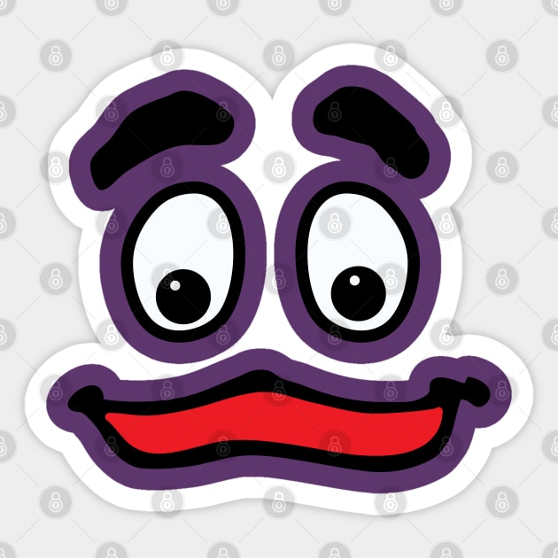 Grimace Face Grimace Sticker Teepublic
